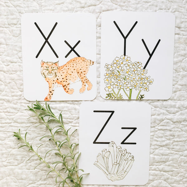 Watercolor Nature Alphabet Banner Classroom Decor - Green Urban Creative