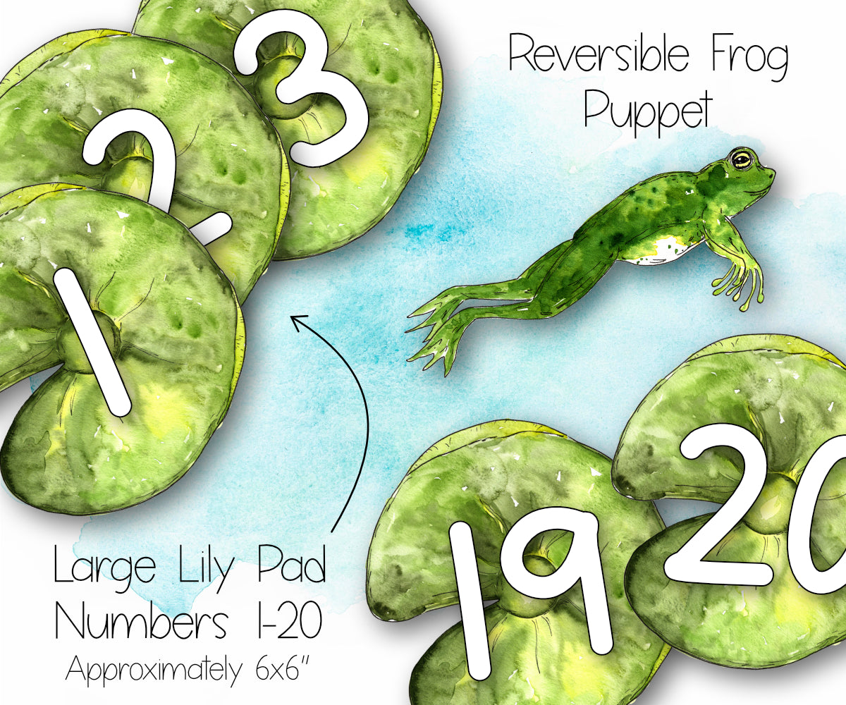 Lily Pad Number Line Printable - Green Urban Creative